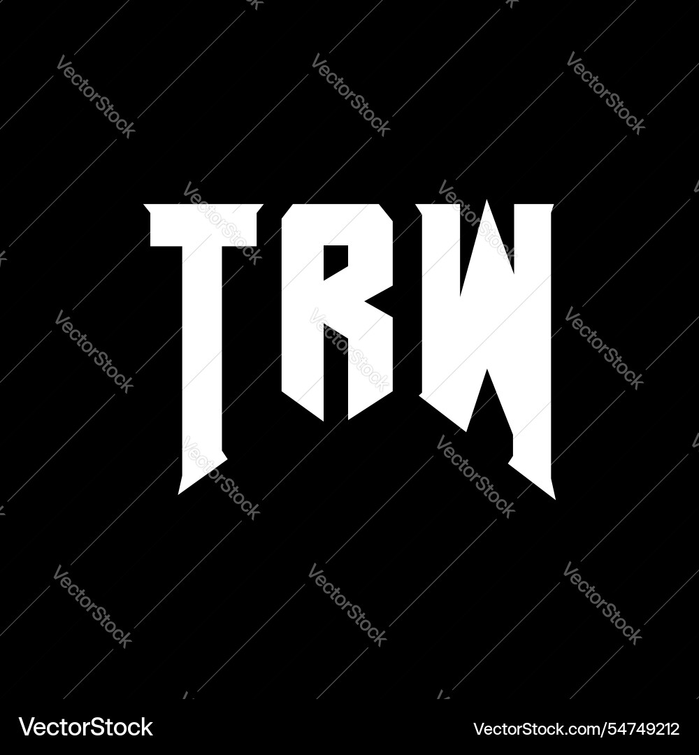 Trw letter logo design for technology company Vector Image