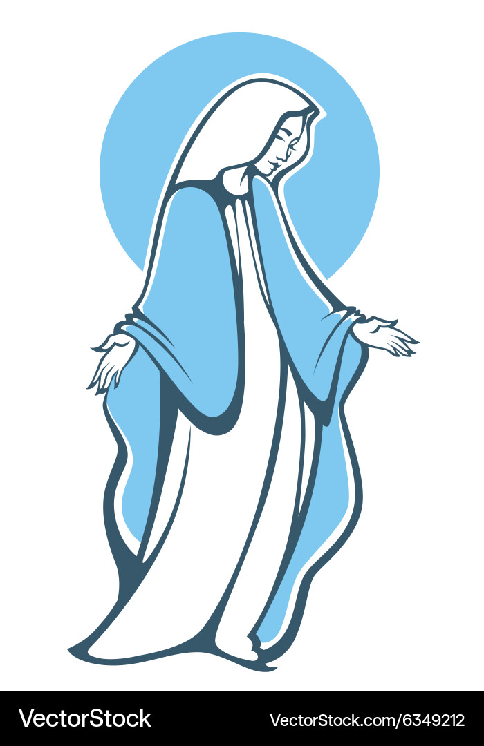 Virgin mary Royalty Free Vector Image - VectorStock