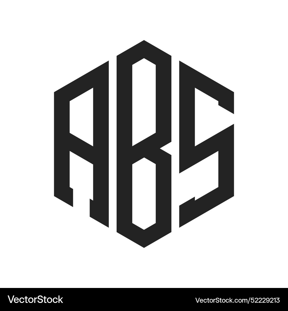 Abs logo design initial letter monogram Royalty Free Vector