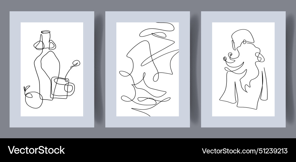 Abstract minimalism still life wall art print Vector Image