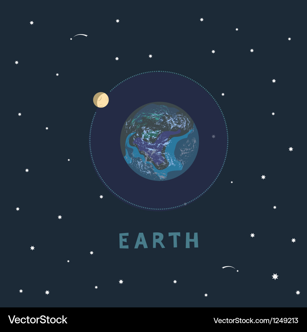 Earth space view Royalty Free Vector Image - VectorStock