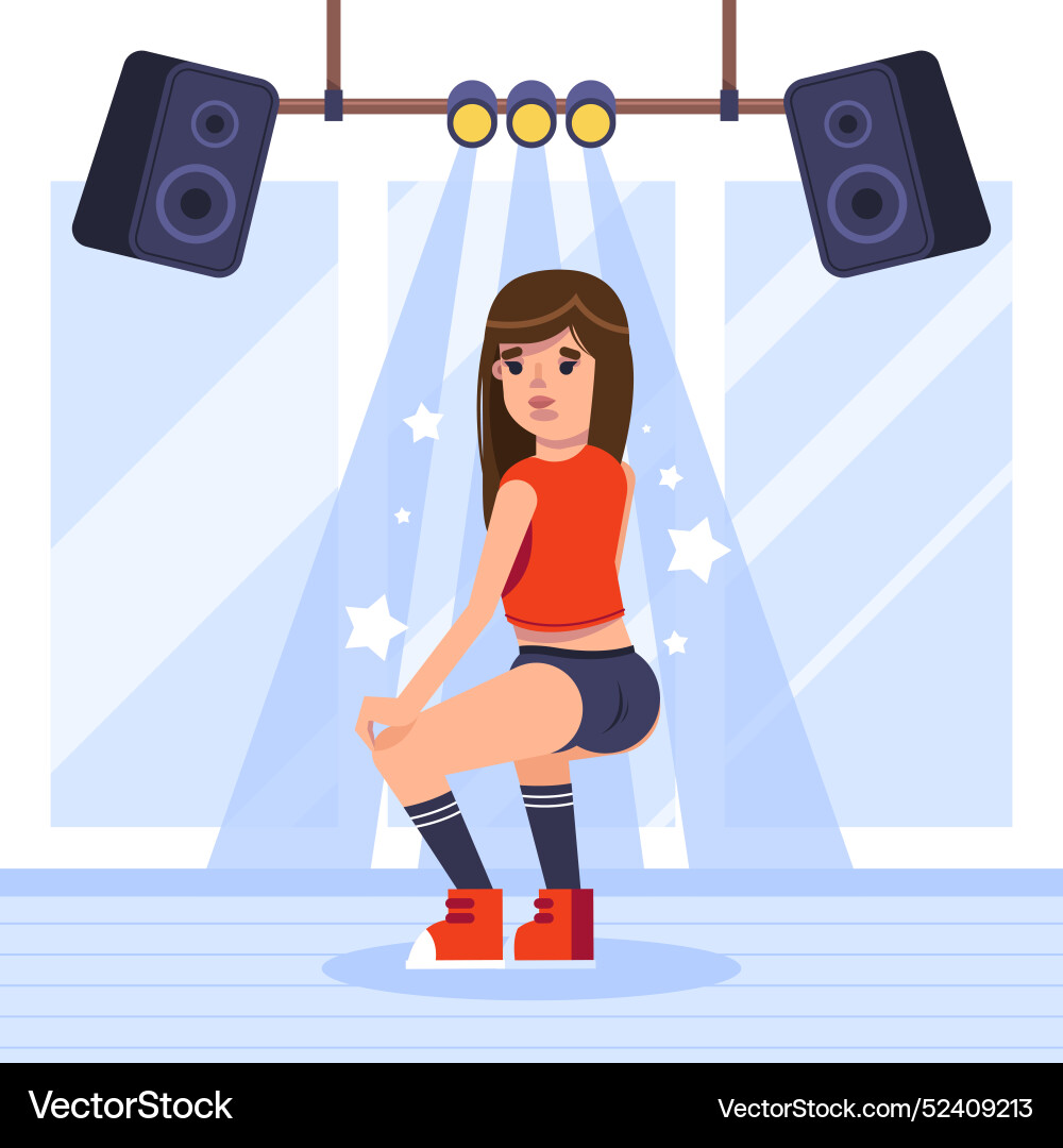 Flat design twerk Royalty Free Vector Image - VectorStock