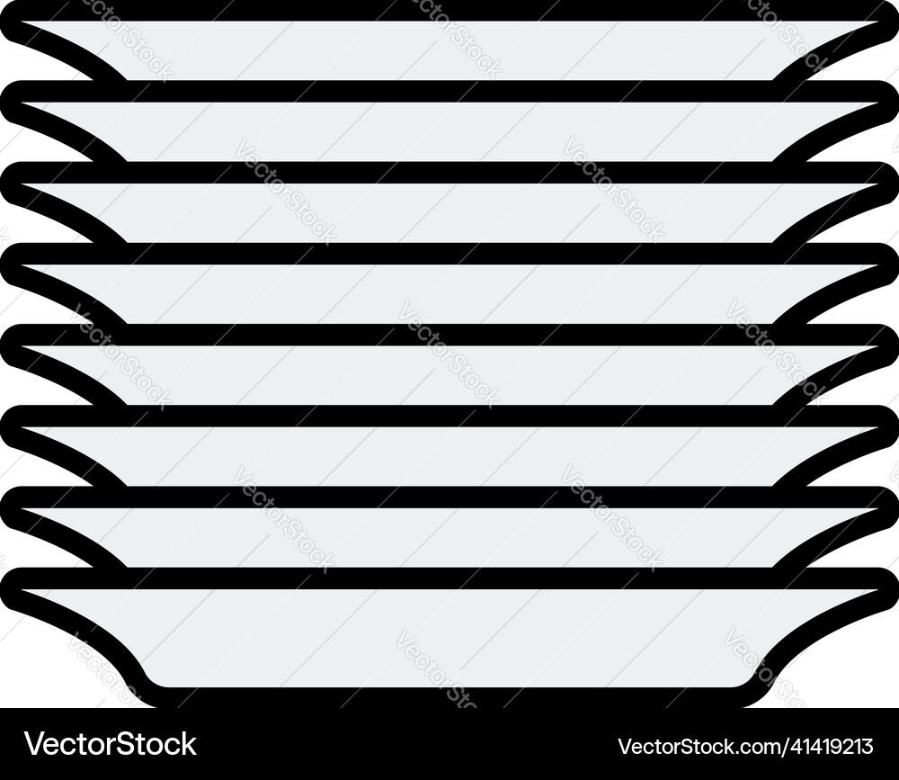 Plate stack icon Royalty Free Vector Image - VectorStock