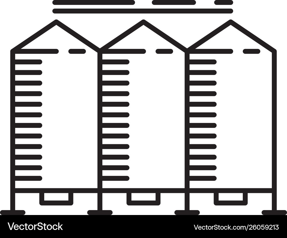 Silo outline design concept from agriculture Vector Image