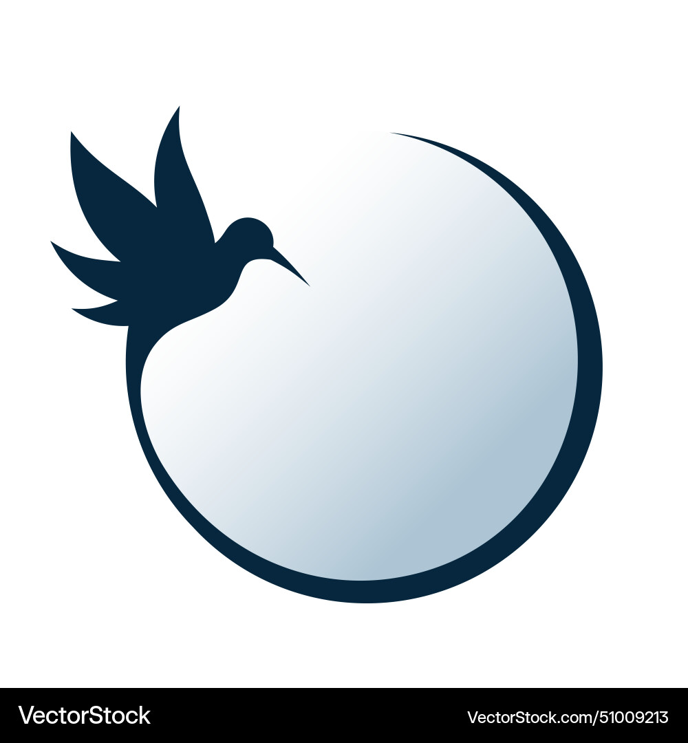 Symbol of a flying bird Royalty Free Vector Image