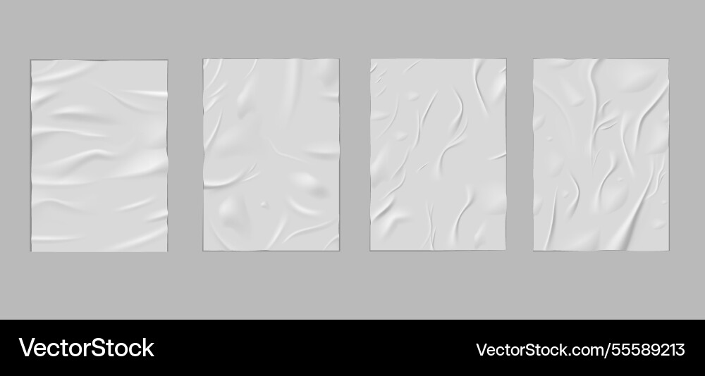 Texture of wrinkled wet paper Royalty Free Vector Image