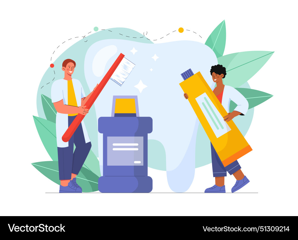 Dental care concept Royalty Free Vector Image - VectorStock