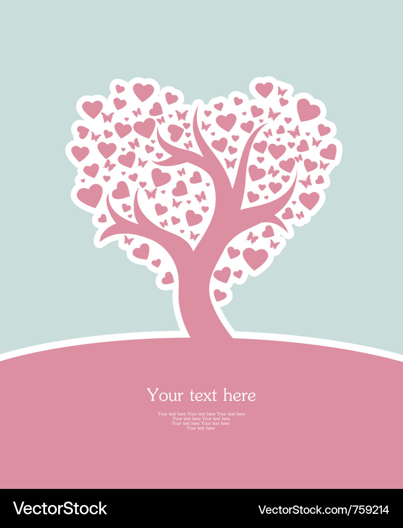 Heart tree pic Royalty Free Vector Image - VectorStock