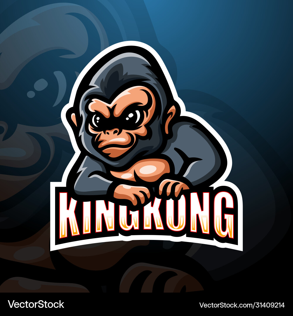 King Kong Mascot Logo Royalty Free Vector Image