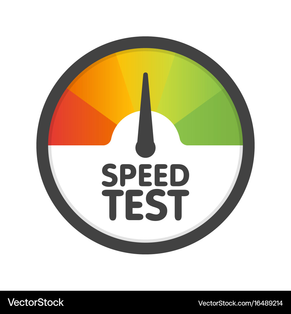 Round speedometer speed test download template Vector Image