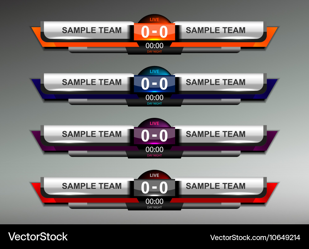 Scoreboard design elements Royalty Free Vector Image