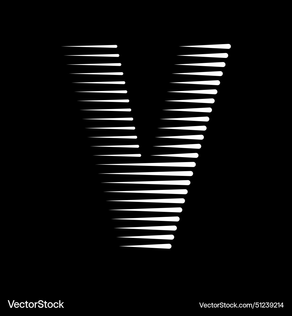 V letter lines logo icon Royalty Free Vector Image