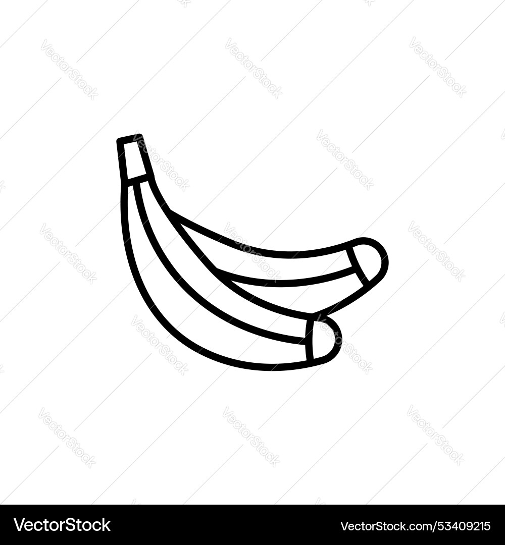 Banana icon isolated on white background Vector Image