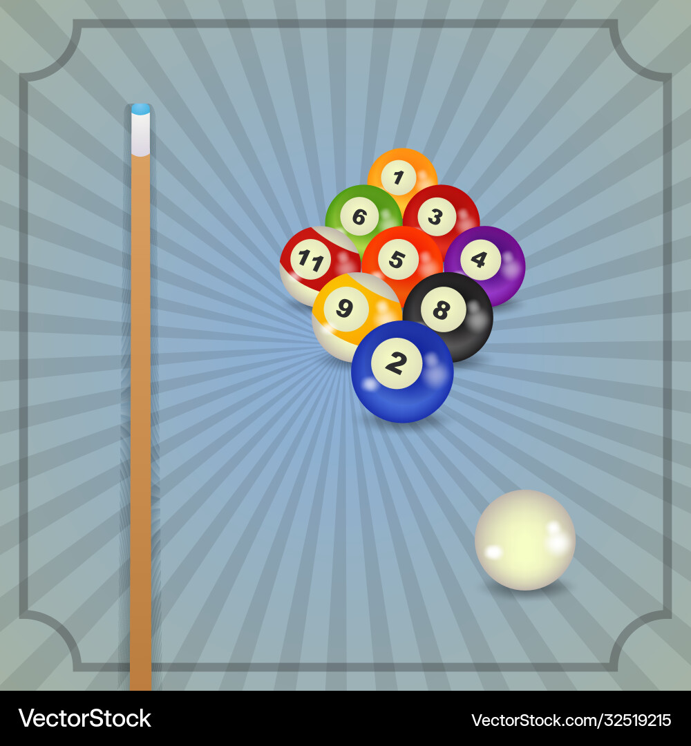 Billiard ball - realistic design Royalty Free Vector Image