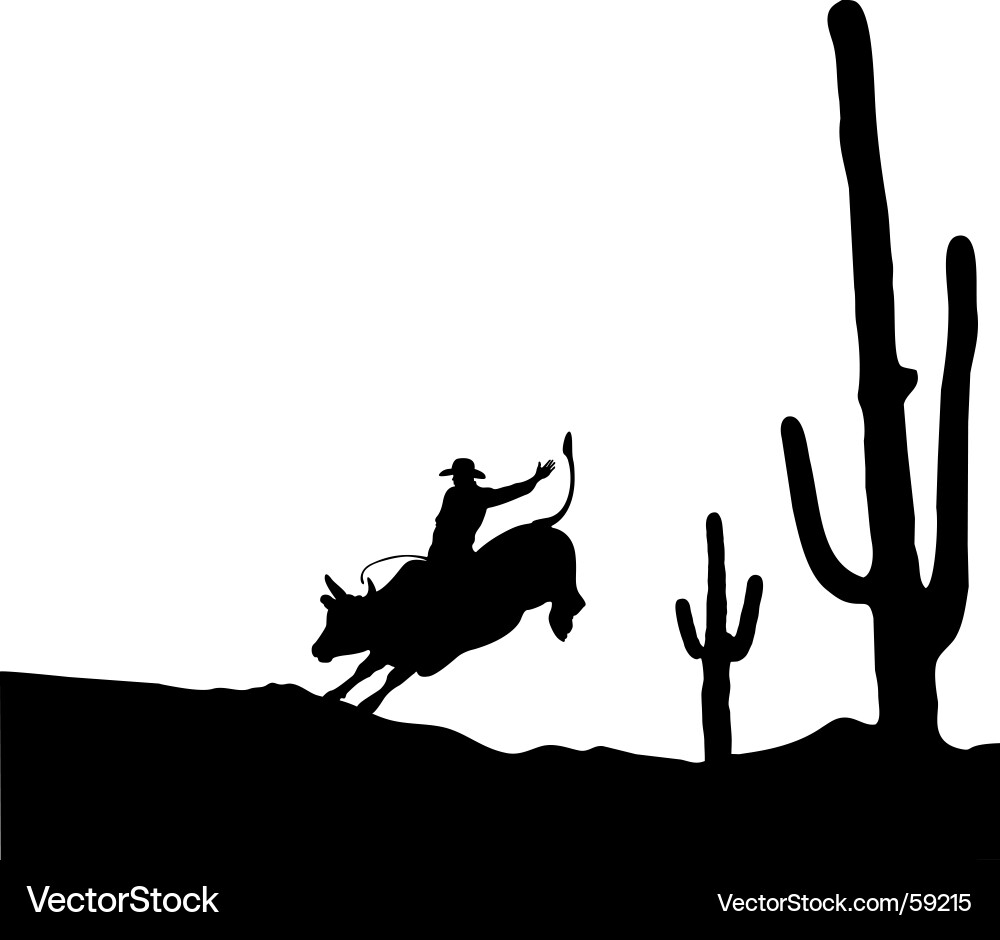 Bull rider Royalty Free Vector Image - VectorStock