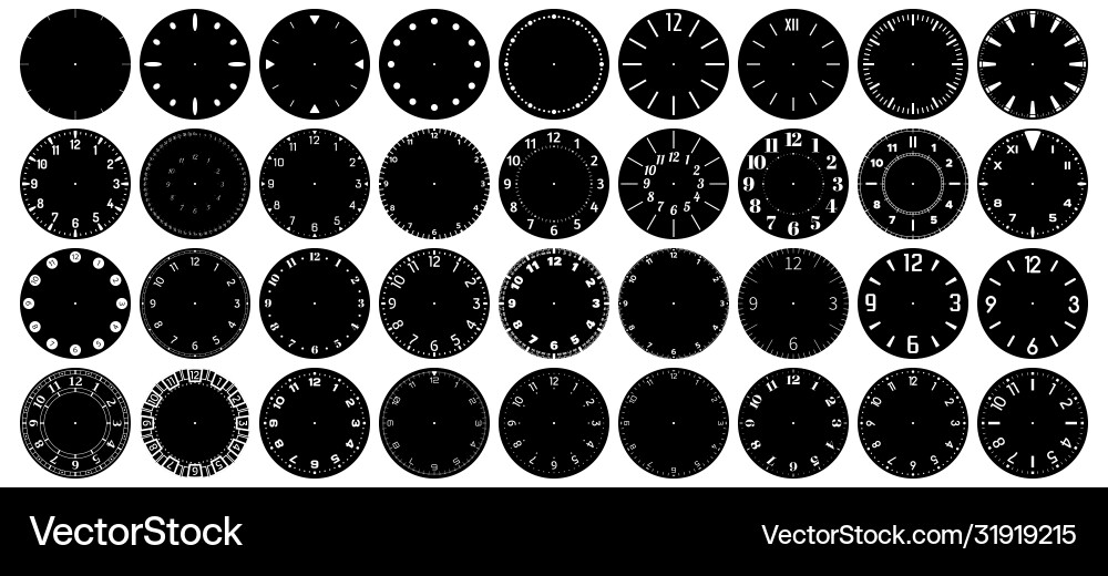 Circle clock face marks Royalty Free Vector Image