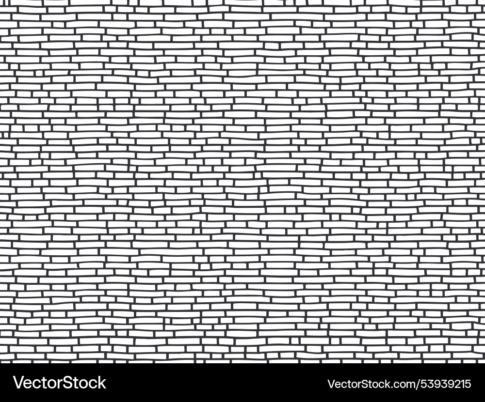 Classic and timeless black white brick wall Vector Image