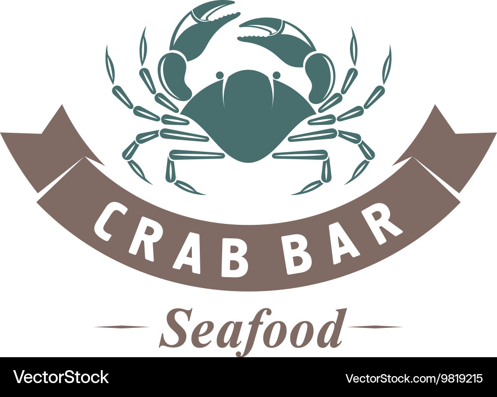 Crab emblem Royalty Free Vector Image - VectorStock