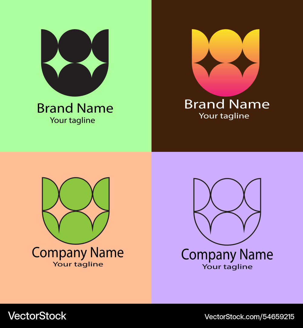 Latest unique logo design Royalty Free Vector Image