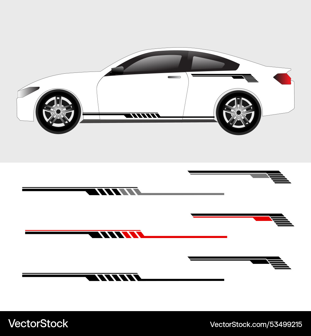 Vinyl livery strips decal stickers for car Vector Image