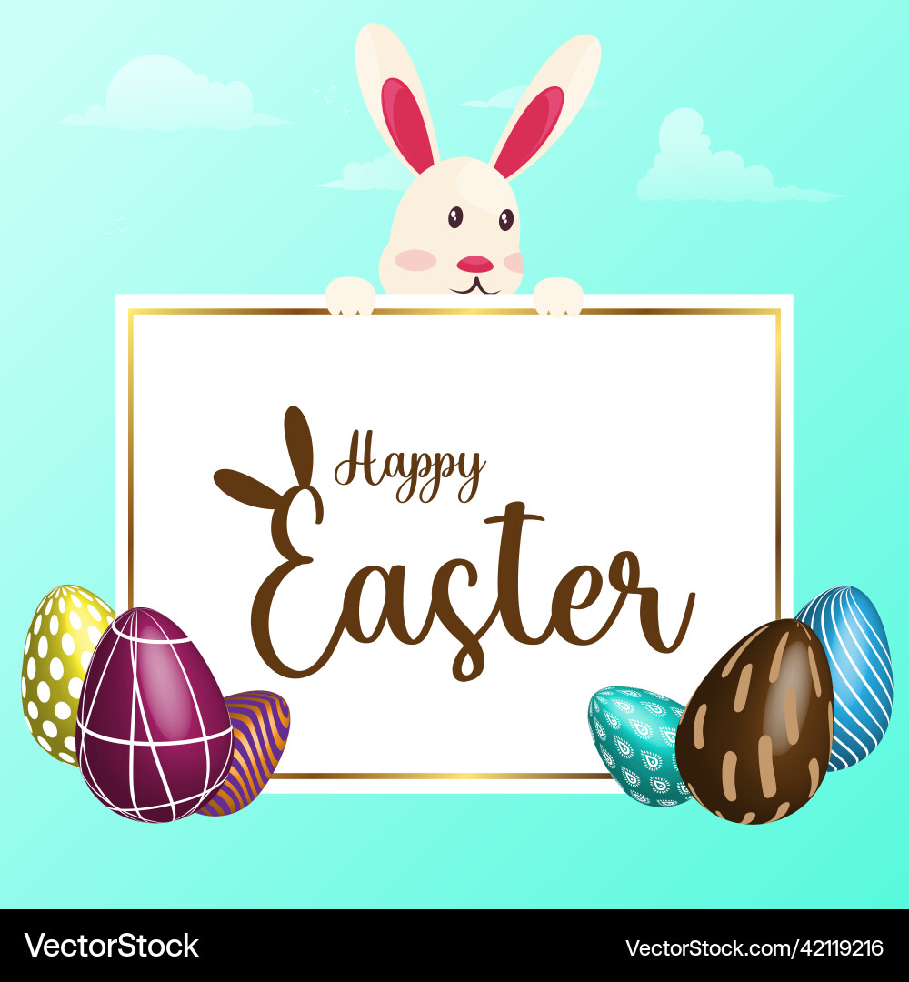 Banner design of happy easter Royalty Free Vector Image