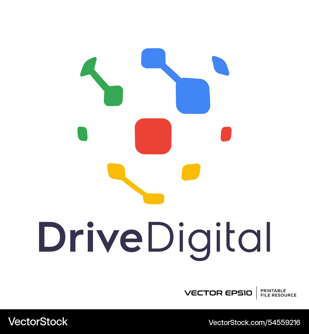 Connect technology logo Royalty Free Vector Image