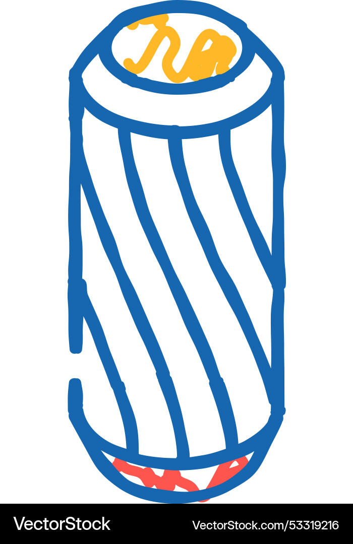 Furniture dowel assembly icon doodle Royalty Free Vector