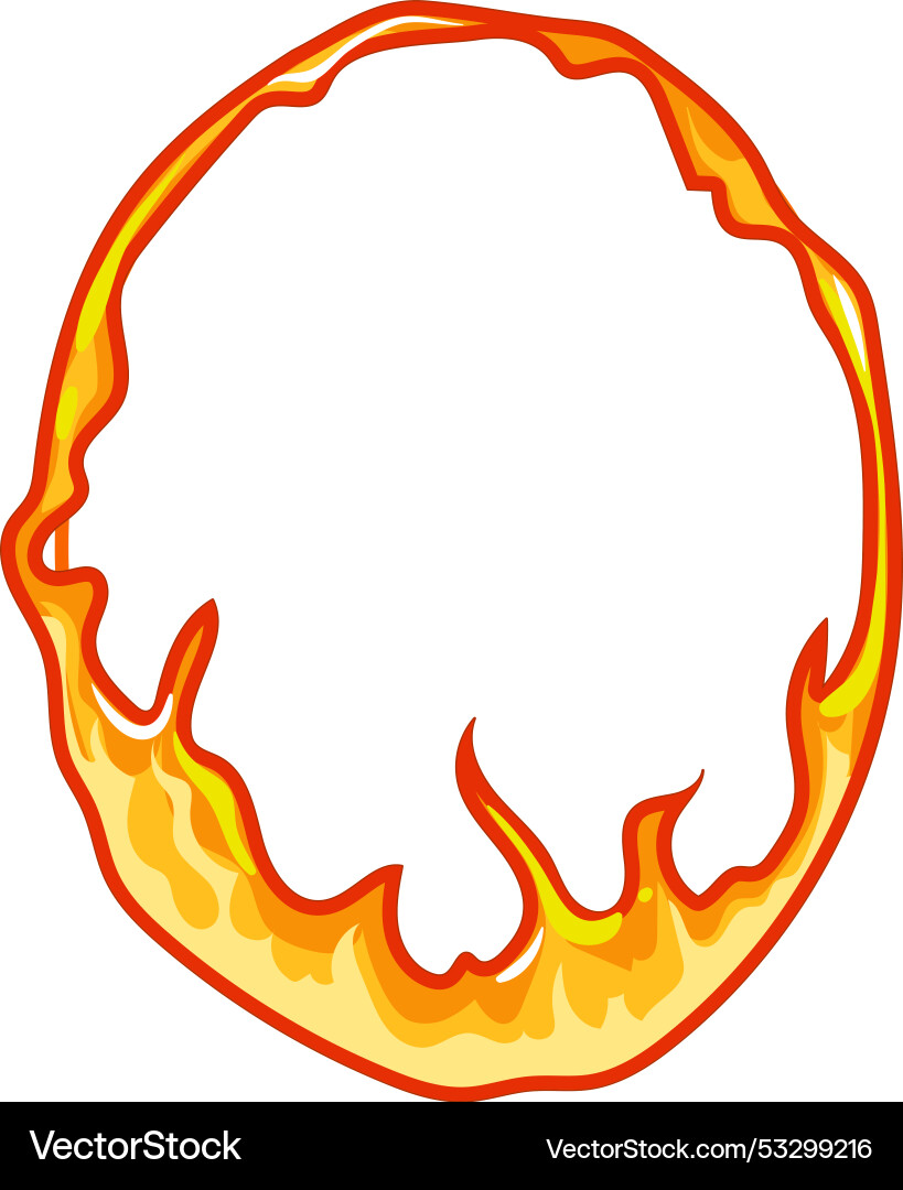 Ignition circle fire cartoon Royalty Free Vector Image