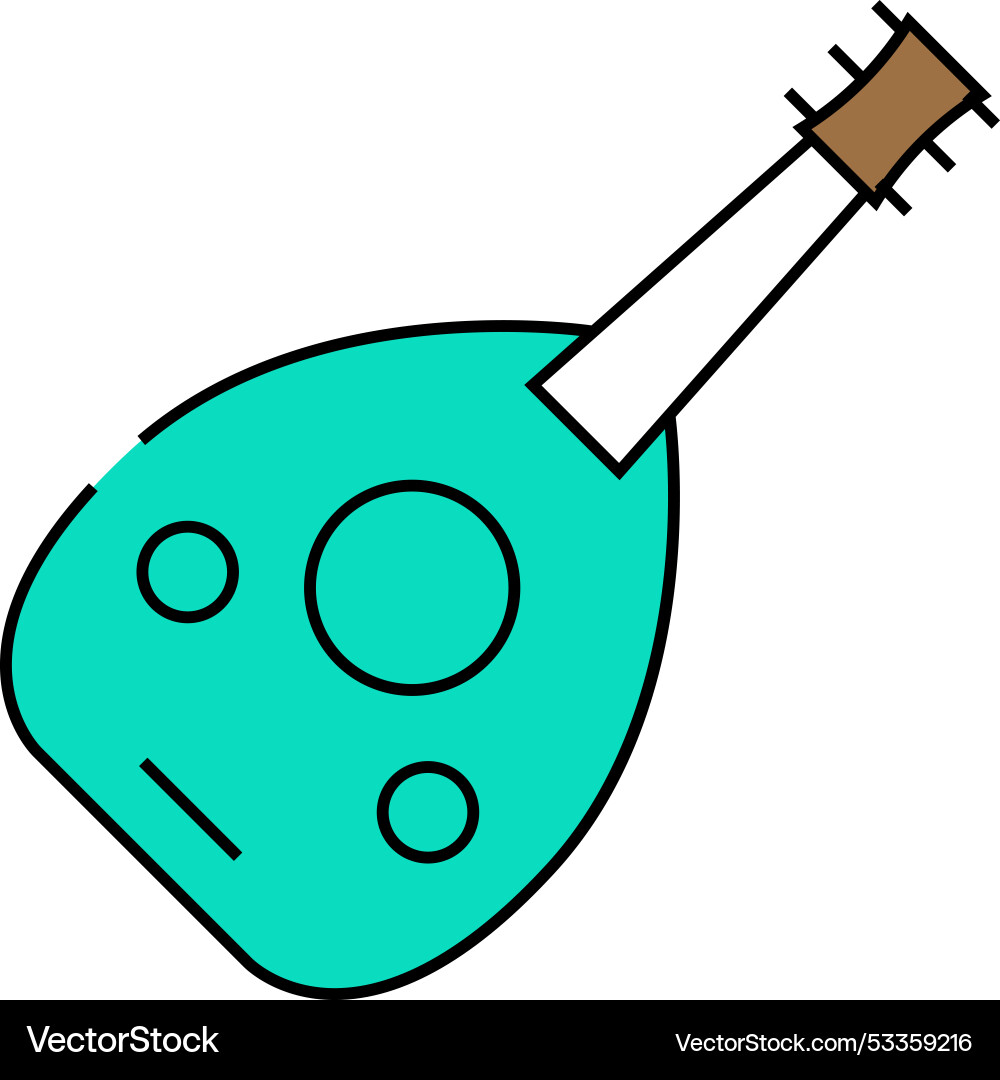 Middle eastern music icon color Royalty Free Vector Image