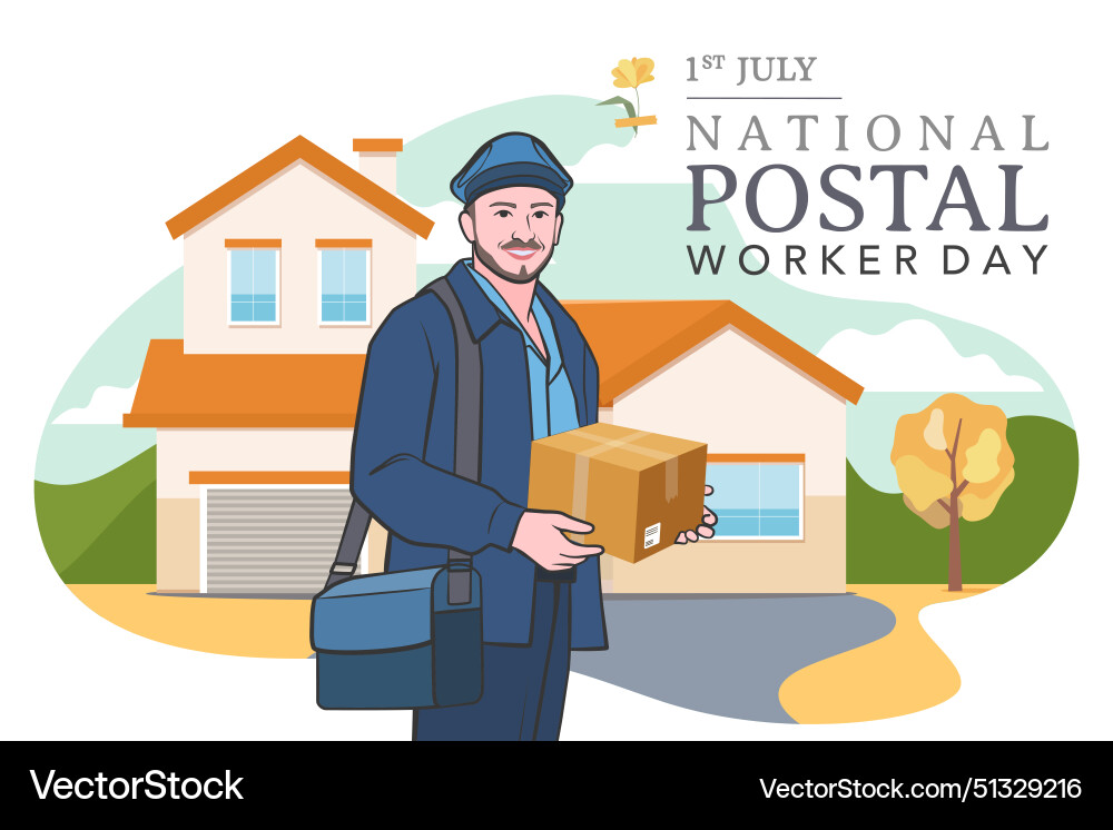 National postal workers day celebration Royalty Free Vector