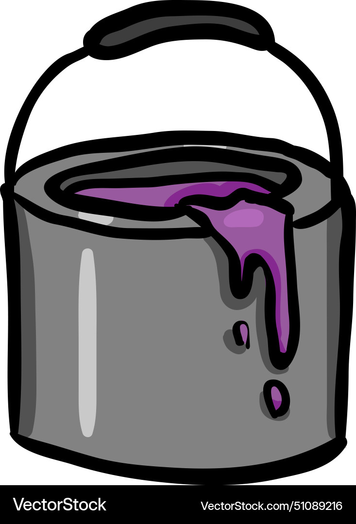 Paint bucket - hand drawn doodle icon Royalty Free Vector
