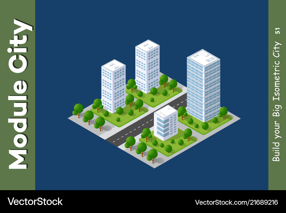 Set of urban areas modules Royalty Free Vector Image
