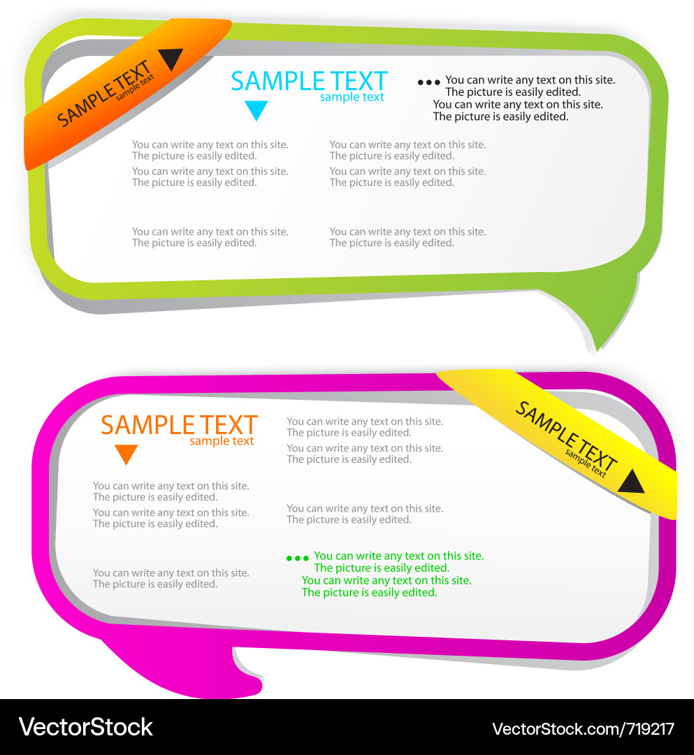 Colorful bubble for speech website elements Vector Image