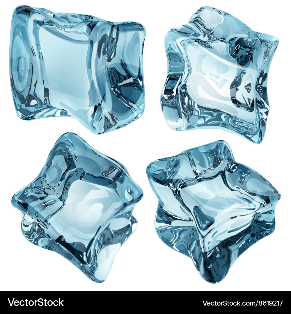 Ice cubes Royalty Free Vector Image - VectorStock