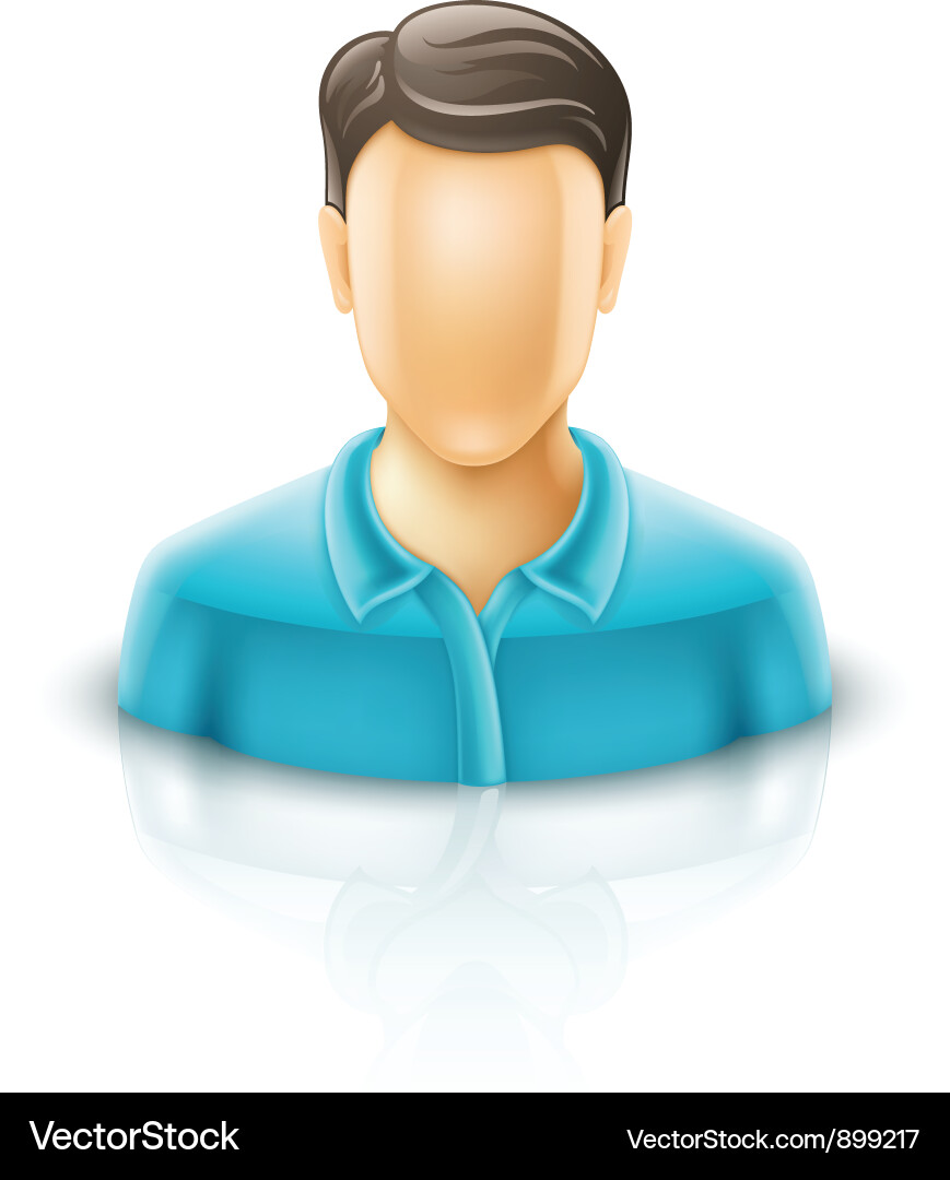 Man on white background Royalty Free Vector Image