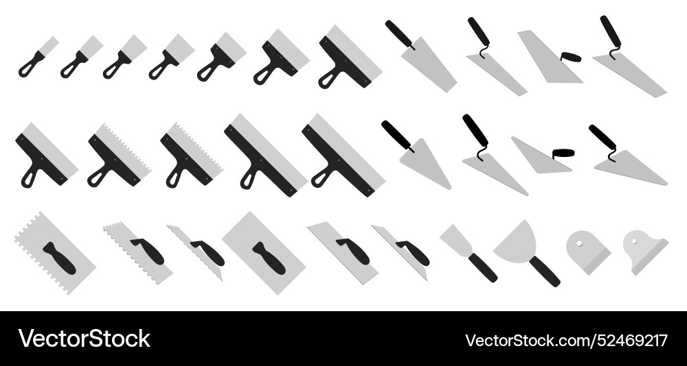 Set of spatula isolated on a white background Vector Image