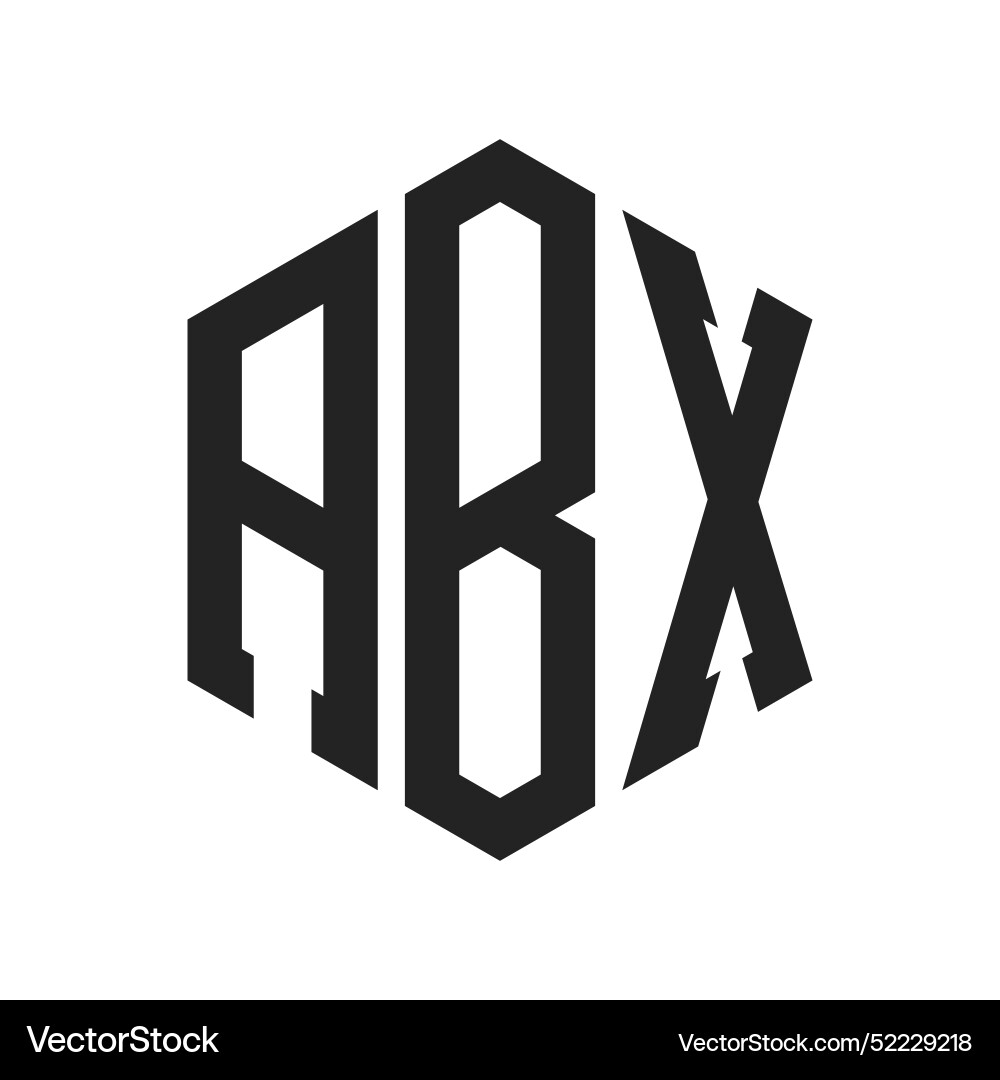 Abx logo design initial letter monogram Royalty Free Vector