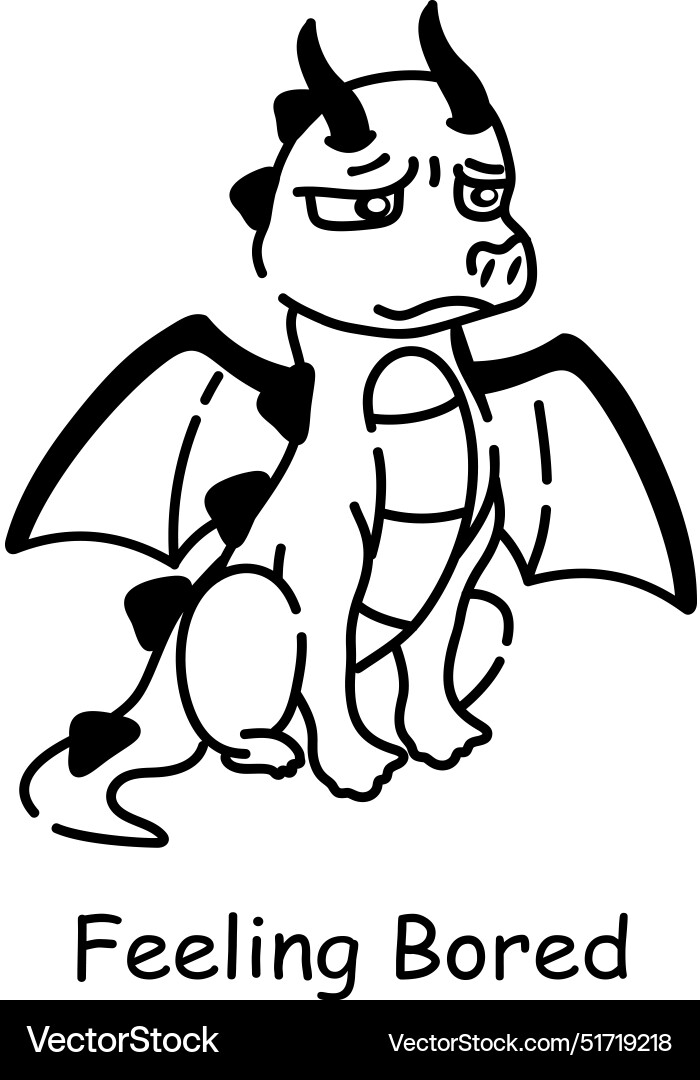 Feeling bored Royalty Free Vector Image - VectorStock