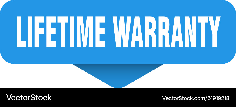 Lifetime warranty sticker sign Royalty Free Vector Image
