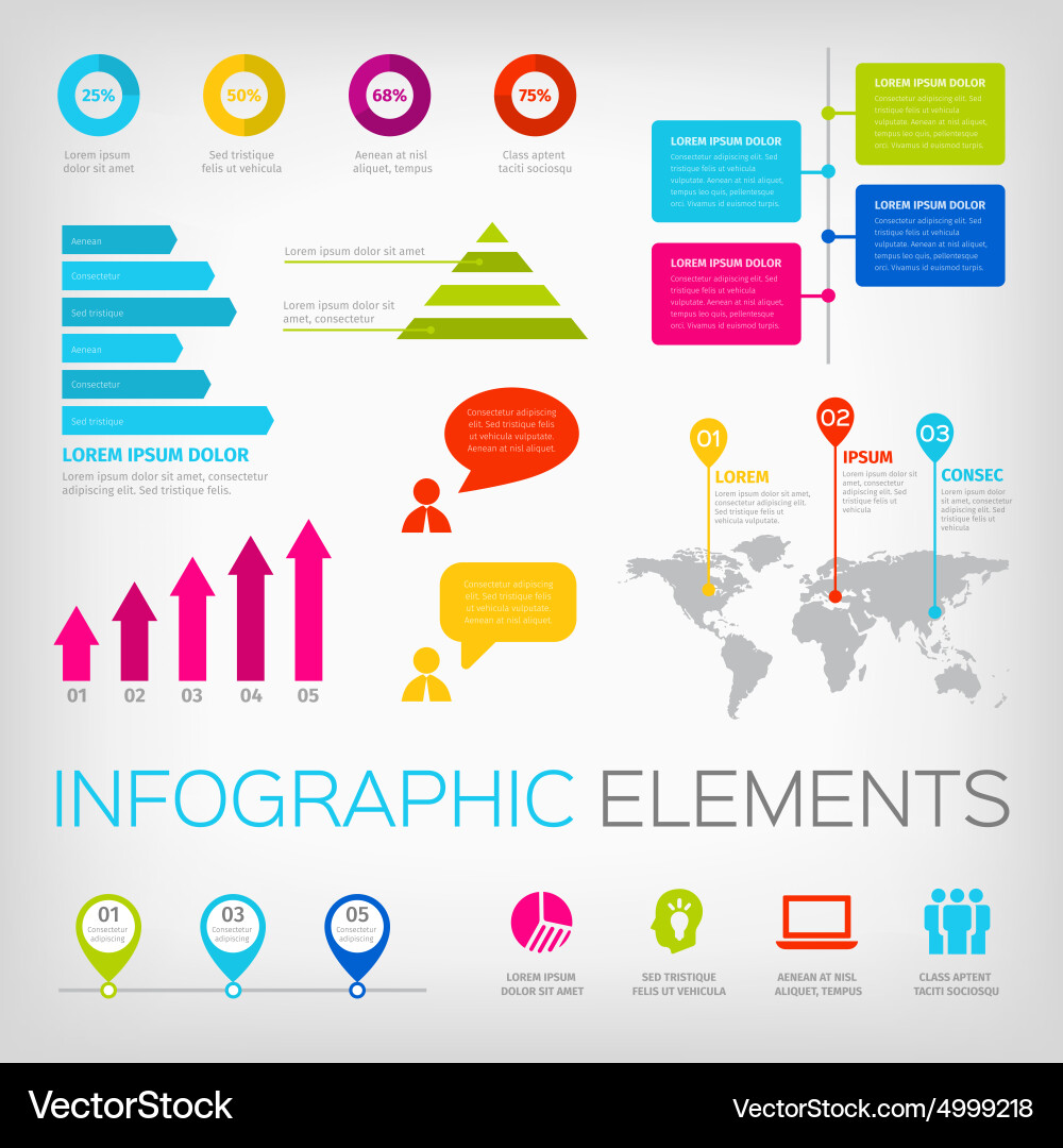 Modern Infographic Elements Royalty Free Vector Image
