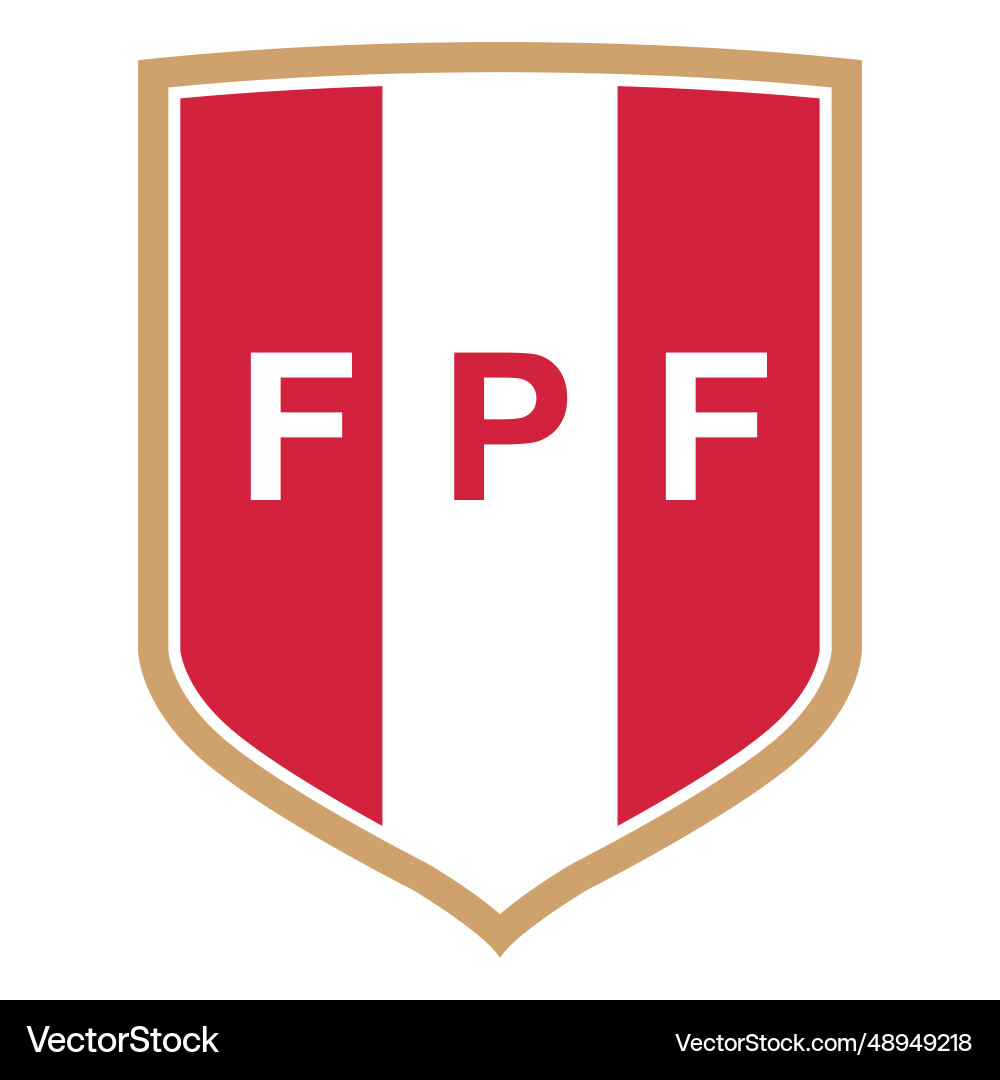 Peru football team logo Royalty Free Vector Image