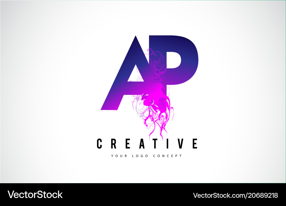 Purple Liquid Letter Logo Royalty Free Vector Image