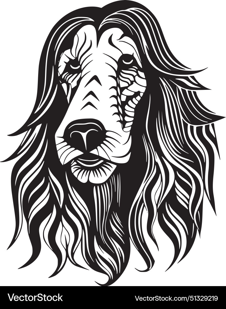 Afghan hound - minimalist and flat logo Royalty Free Vector Afghan hound - minimalist and flat logo Royalty Free Vector