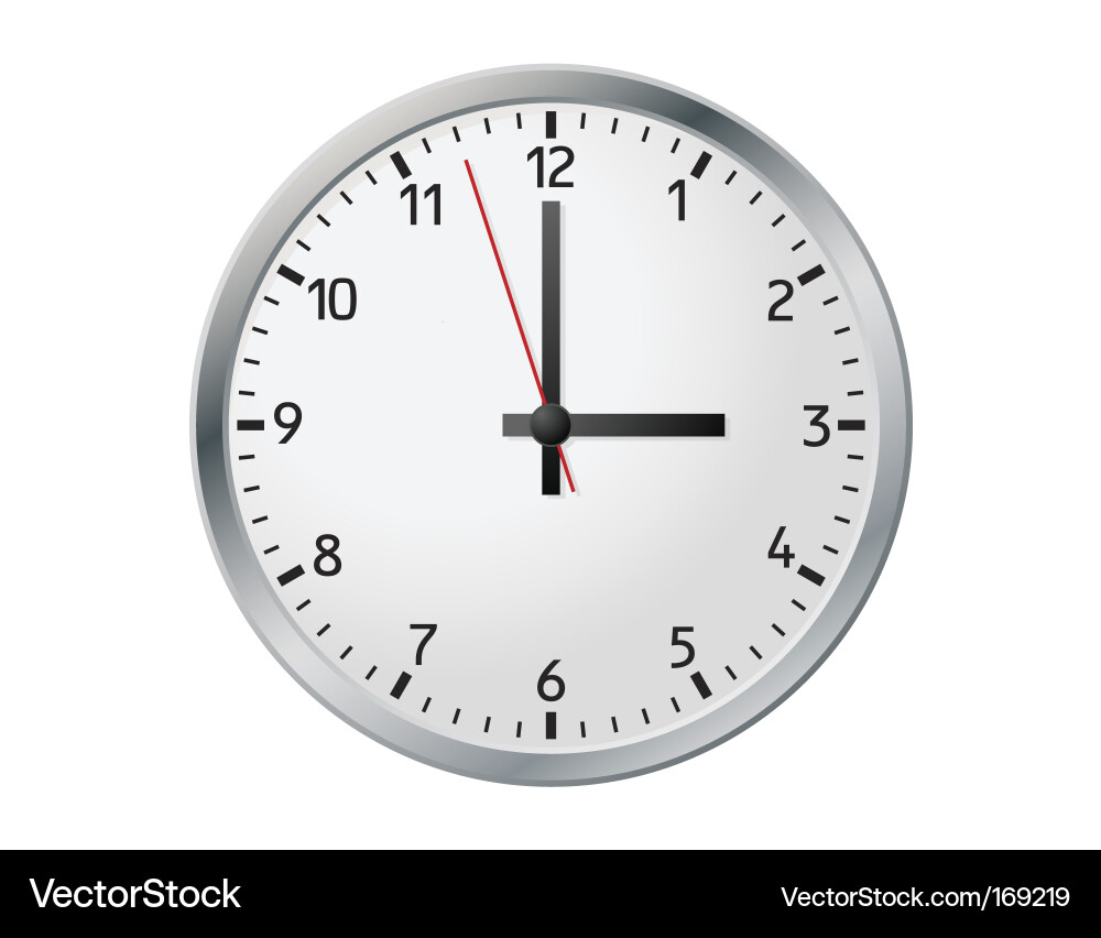 Classic Wall Clock Royalty Free Vector Image - VectorStock