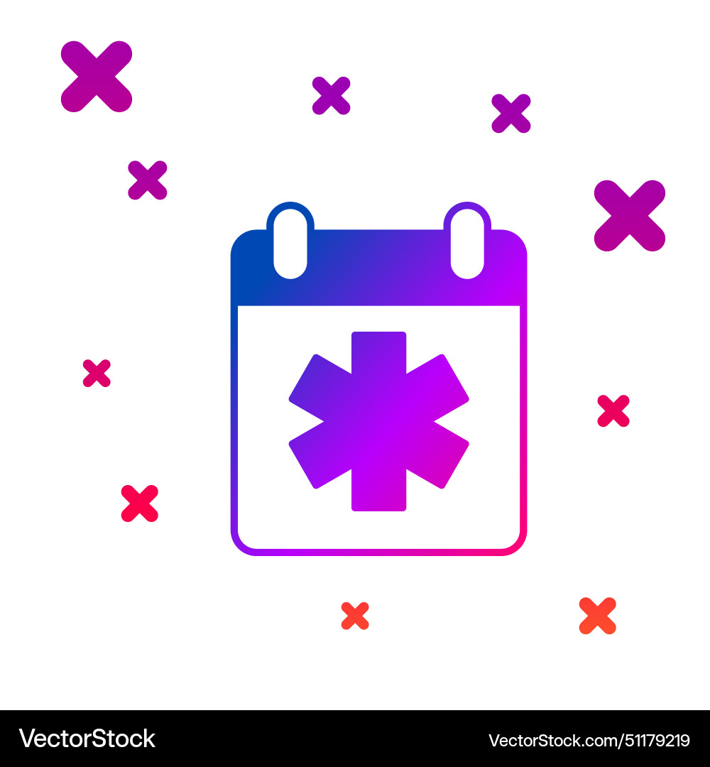 Color doctor appointment icon isolated on white Vector Image