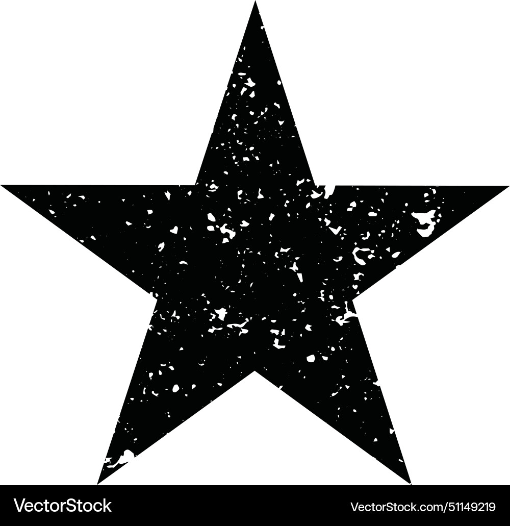Distressed star design on white background Vector Image