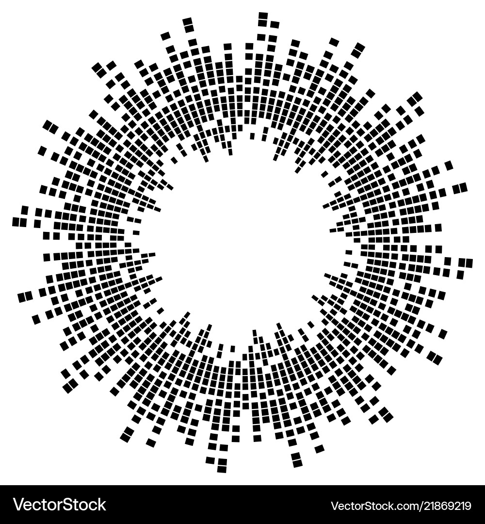 Equalizer music sound wave circle symbol icon Vector Image