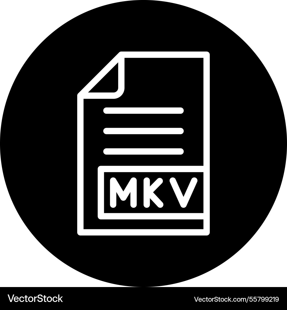 Mkv icon design Royalty Free Vector Image - VectorStock
