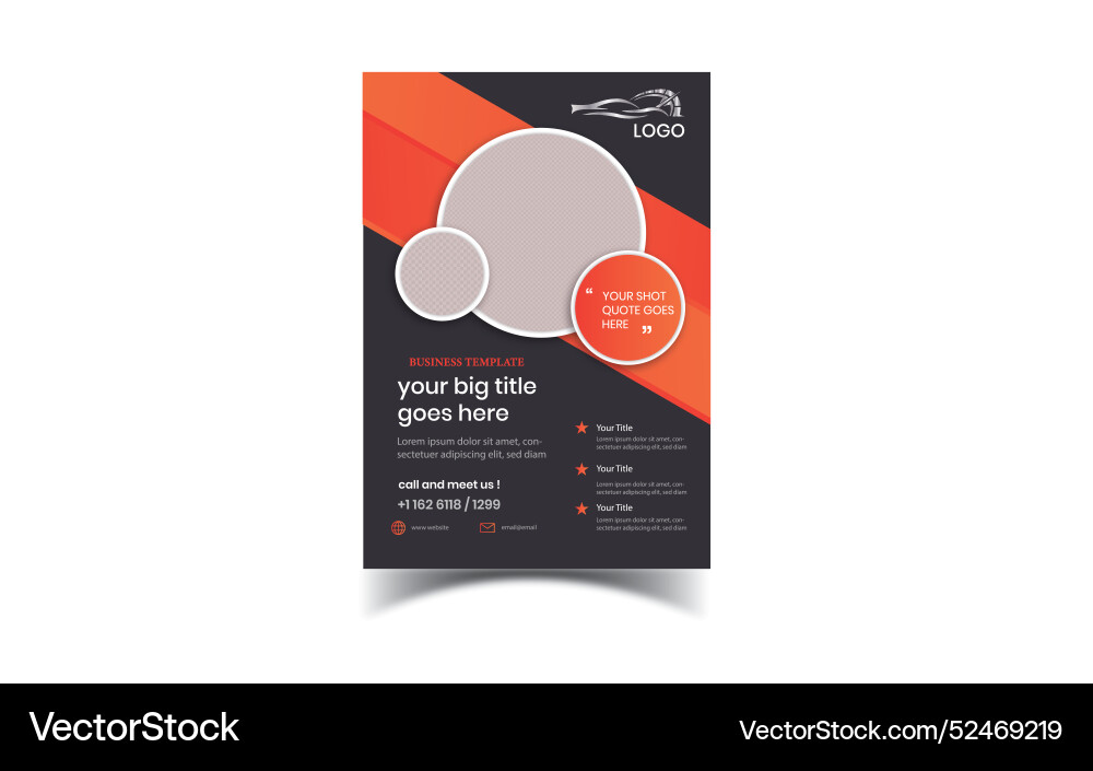 Modern flyer poster template business pro Vector Image