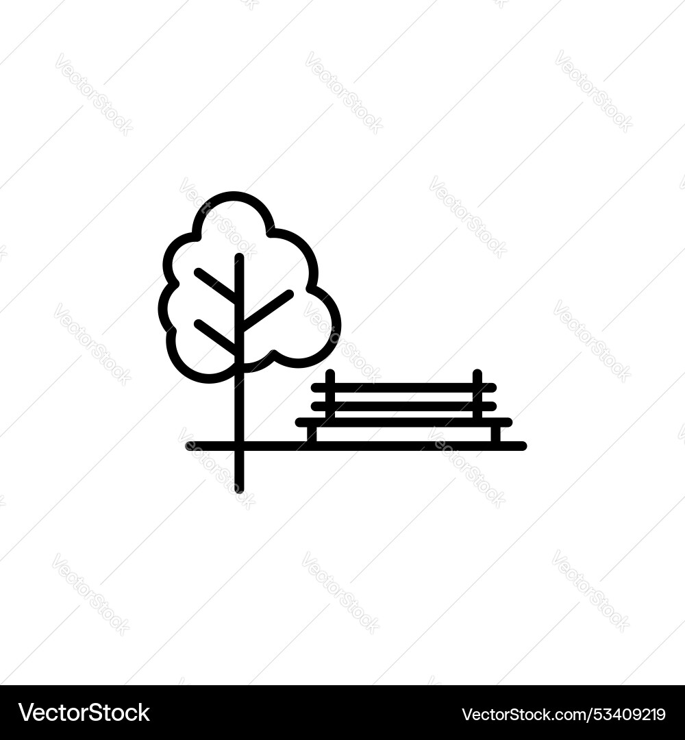 Park icon isolated on white background Royalty Free Vector